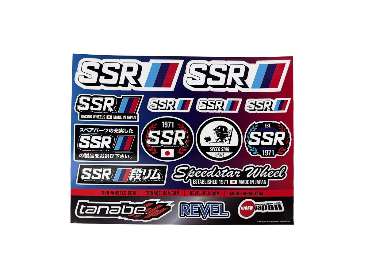 SSR Wheels Vinyl Sticker Sheet 10" x 8" #TYVSSR2M10IN - Upgrade Motoring