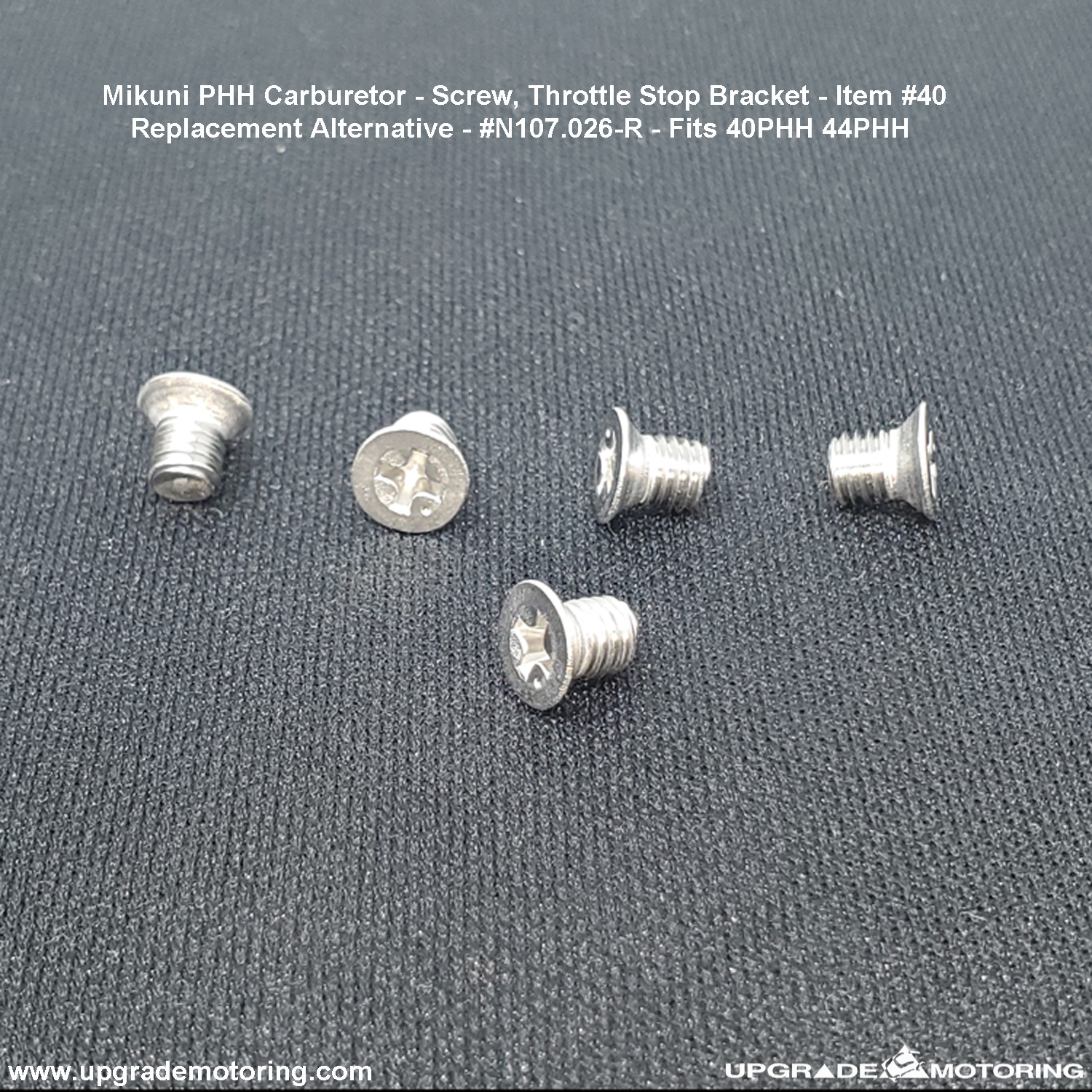 Mikuni Carburetor - Screw, Throttle Stop Bracket. #40 N107.026-R