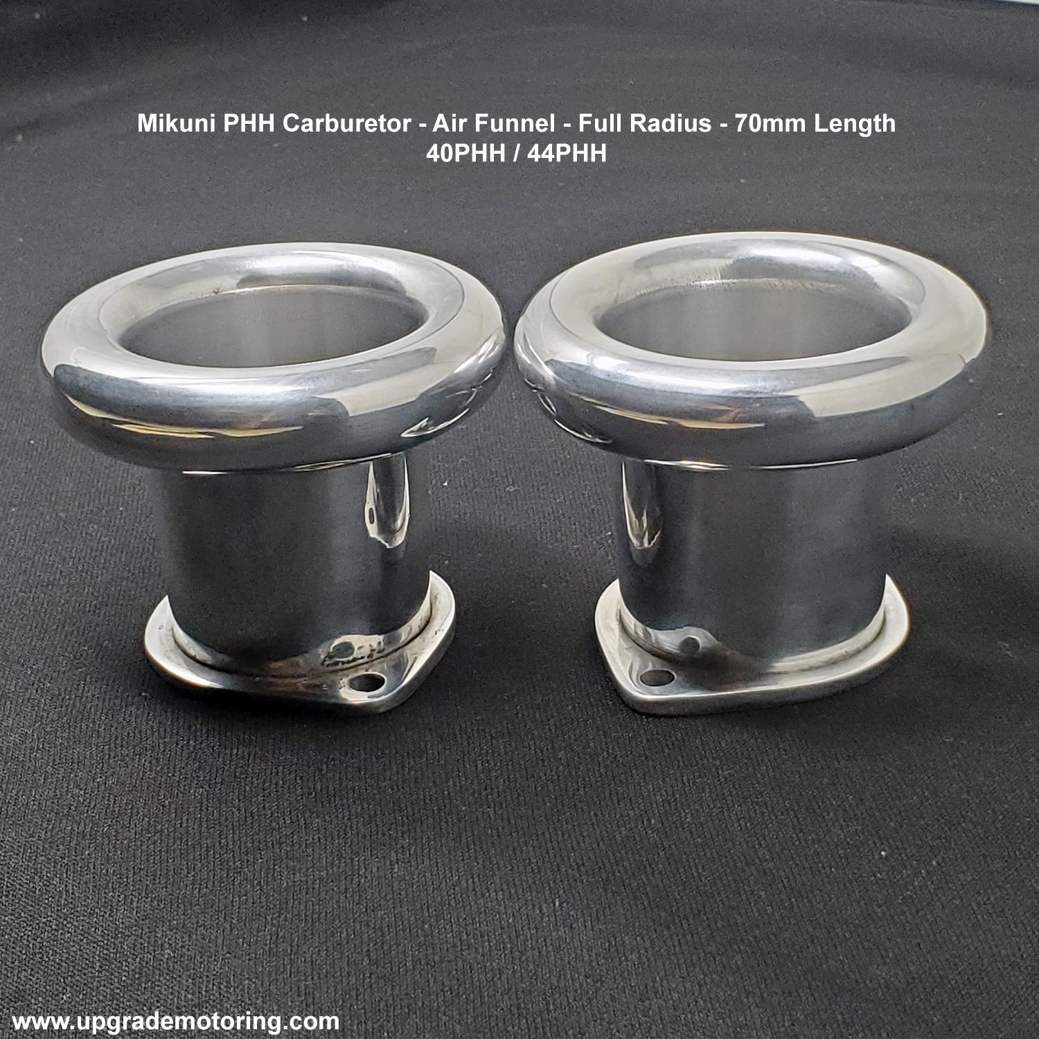 Mikuni Carburetor - Air Funnel Full Radius 44PHH 70mm O/L Each ...